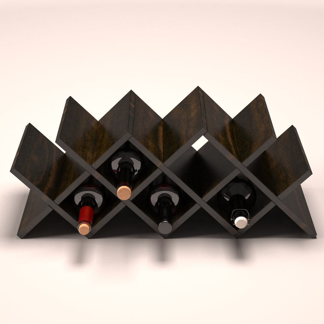 Bottles Wine Rack 3D Model - TurboSquid 1223312