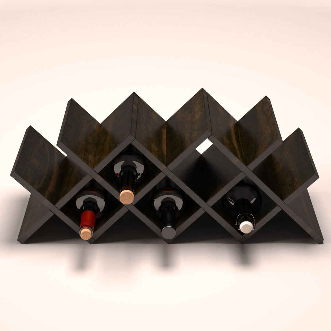 Bottles Wine Rack 3D Model - TurboSquid 1223312