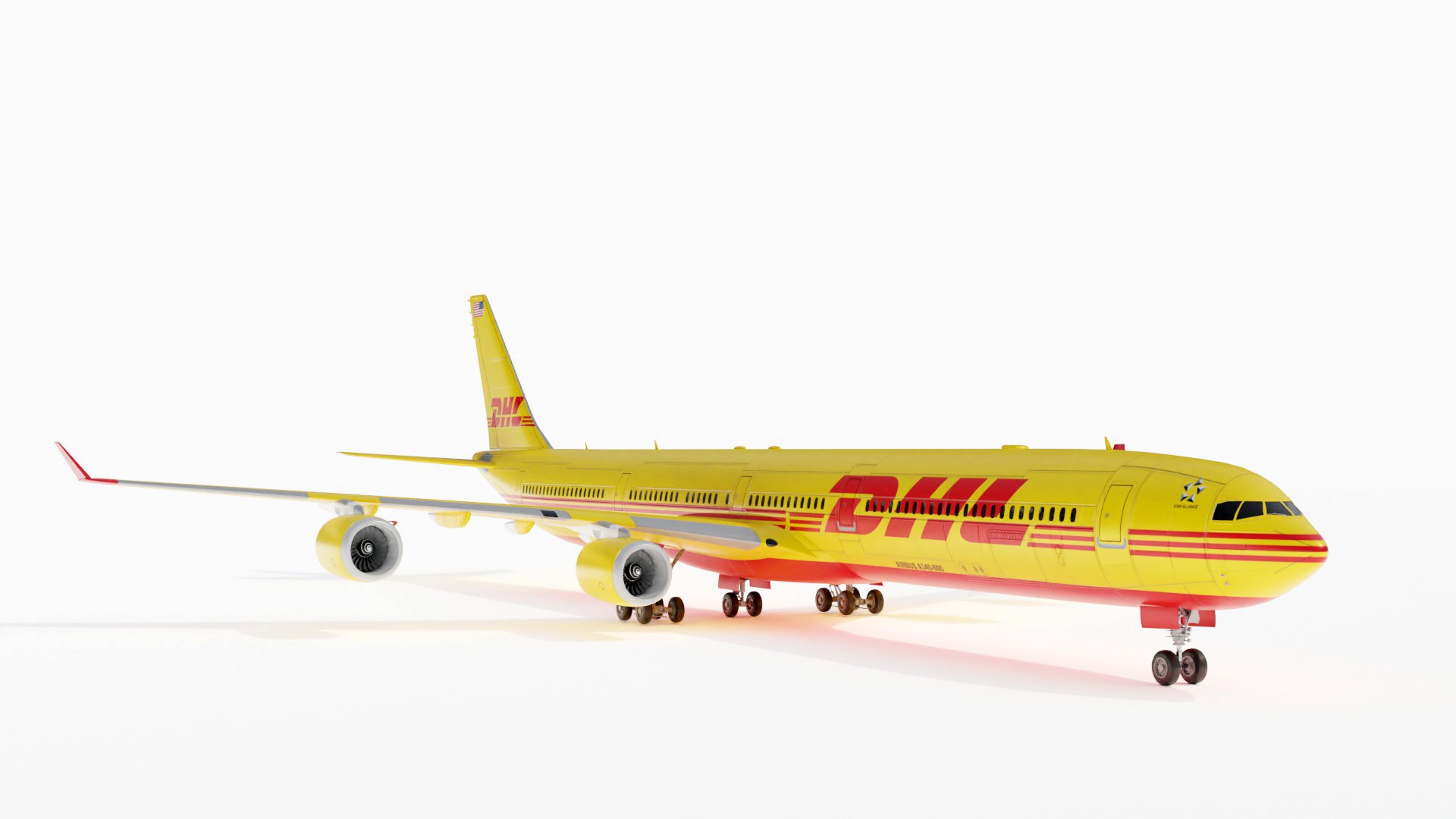 a340-600 dhl a340 3ds