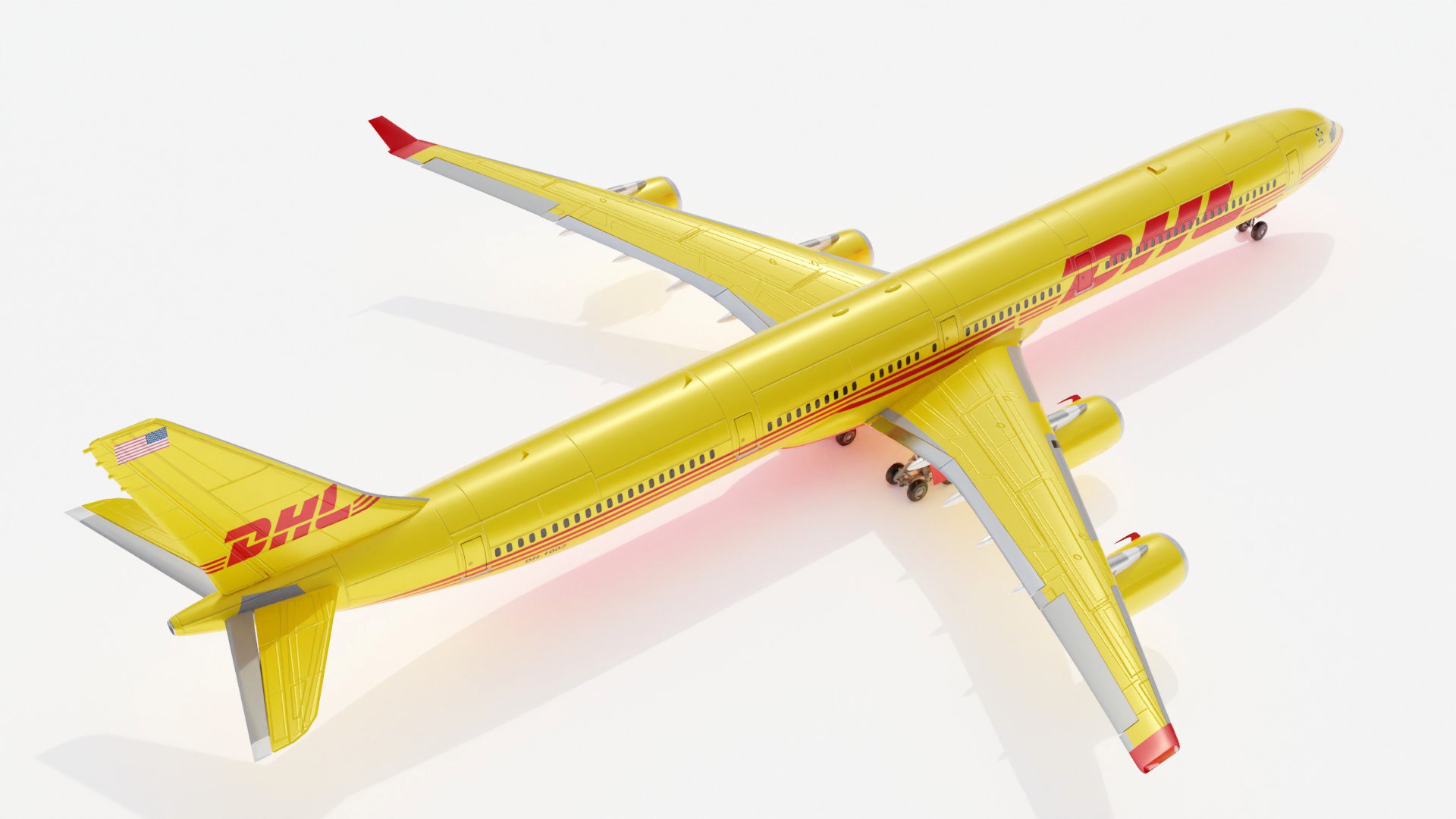 a340-600 dhl a340 3ds