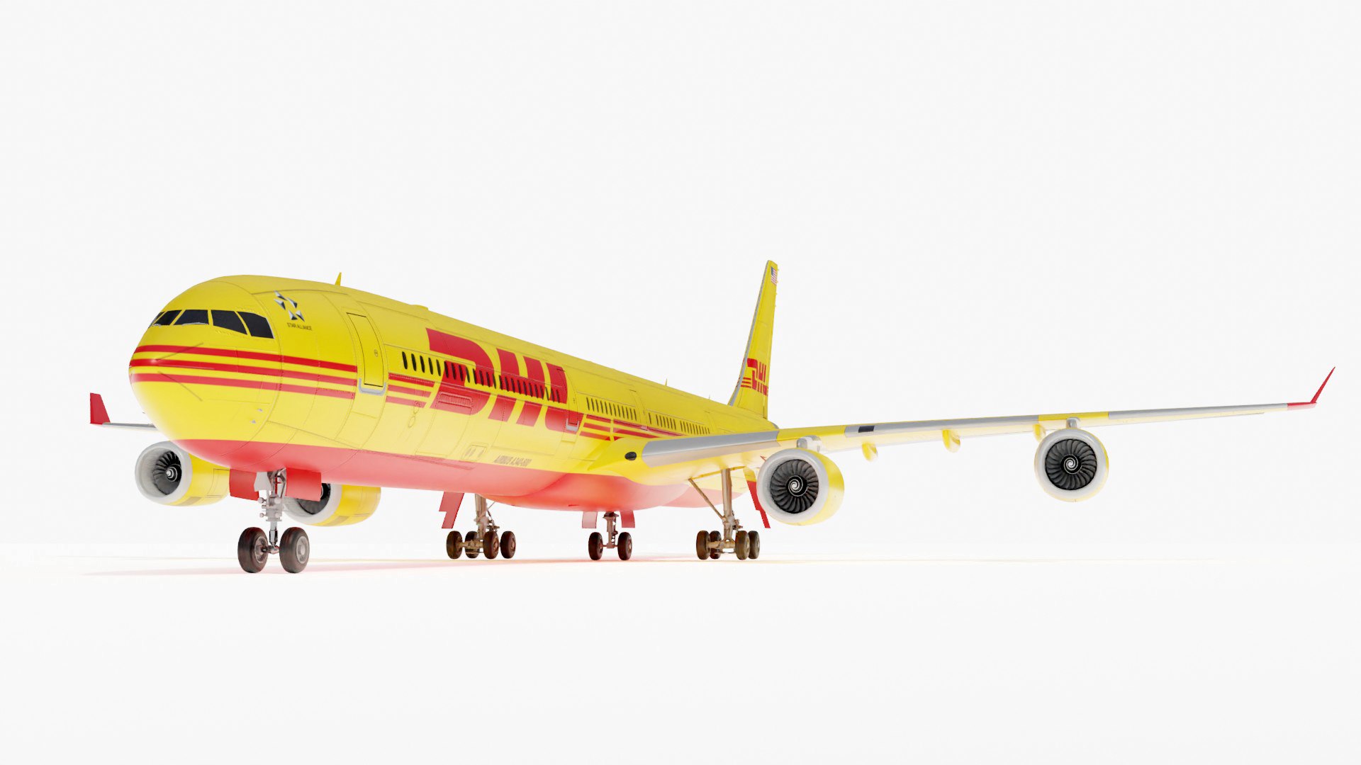 a340-600 dhl a340 3ds