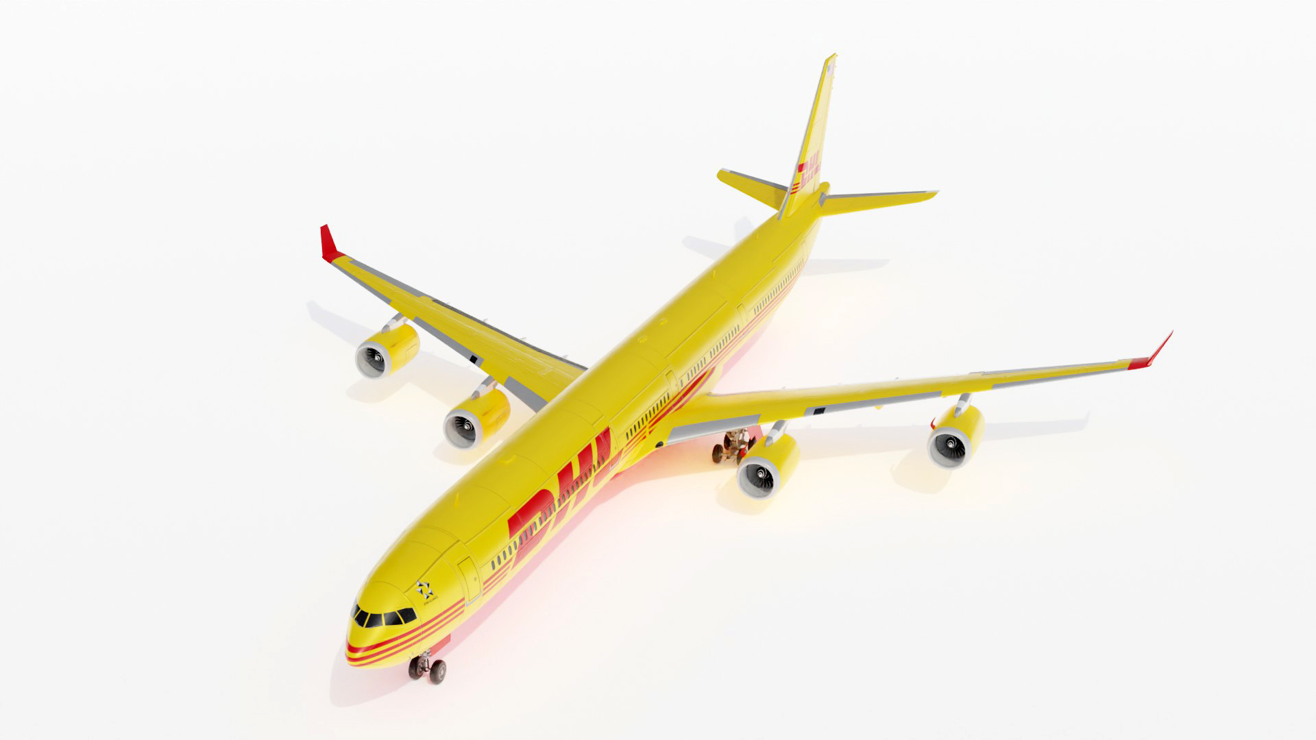 a340-600 dhl a340 3ds