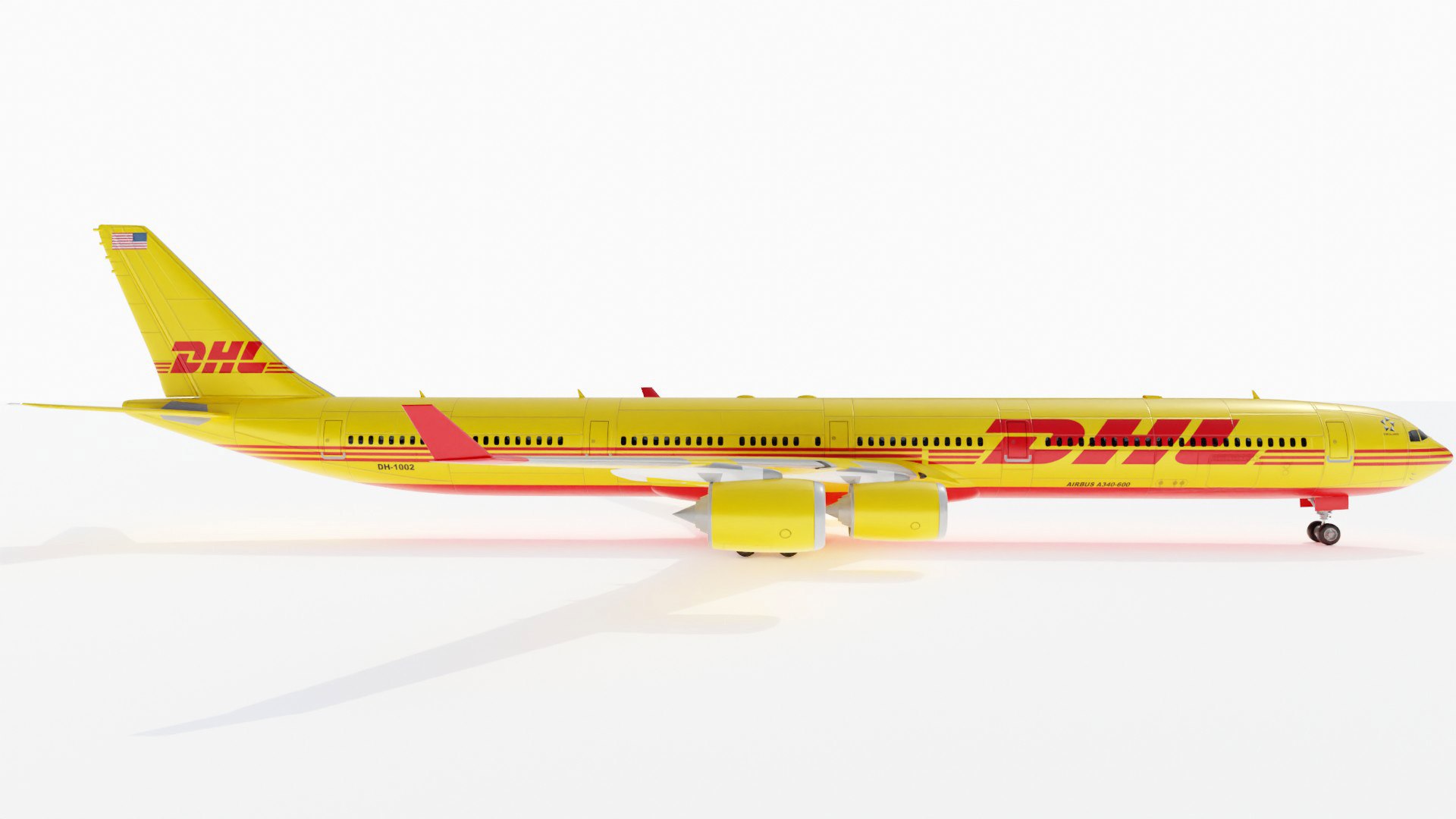 a340-600 dhl a340 3ds