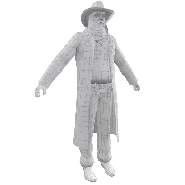 3d model wild west cowboy