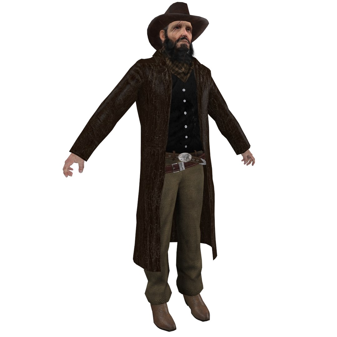 3d Model Wild West Cowboy