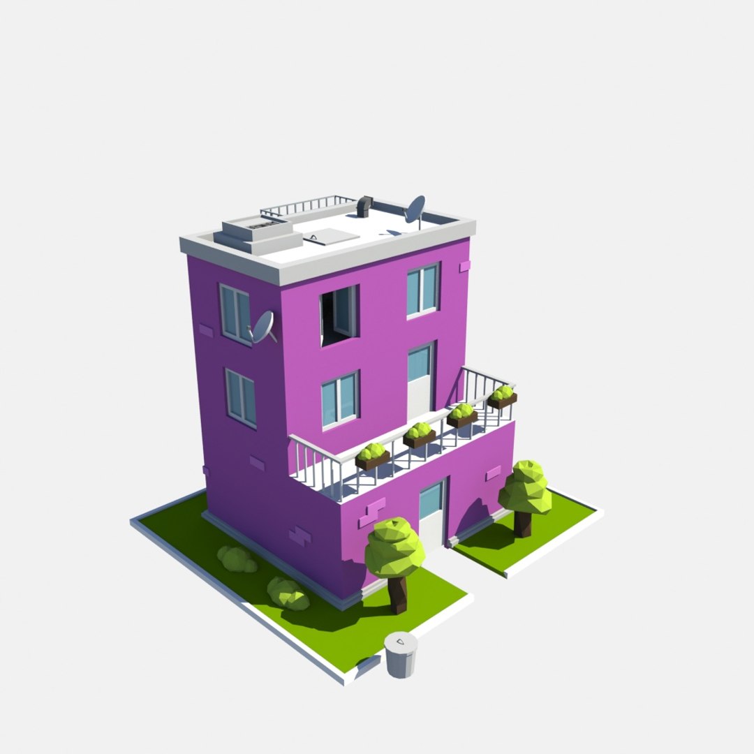 3D build purple - TurboSquid 1171983