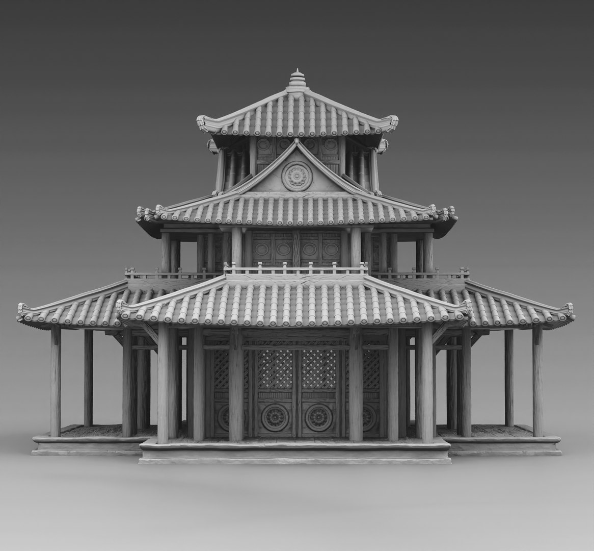 Chinese Temple 3D Model - TurboSquid 1948069