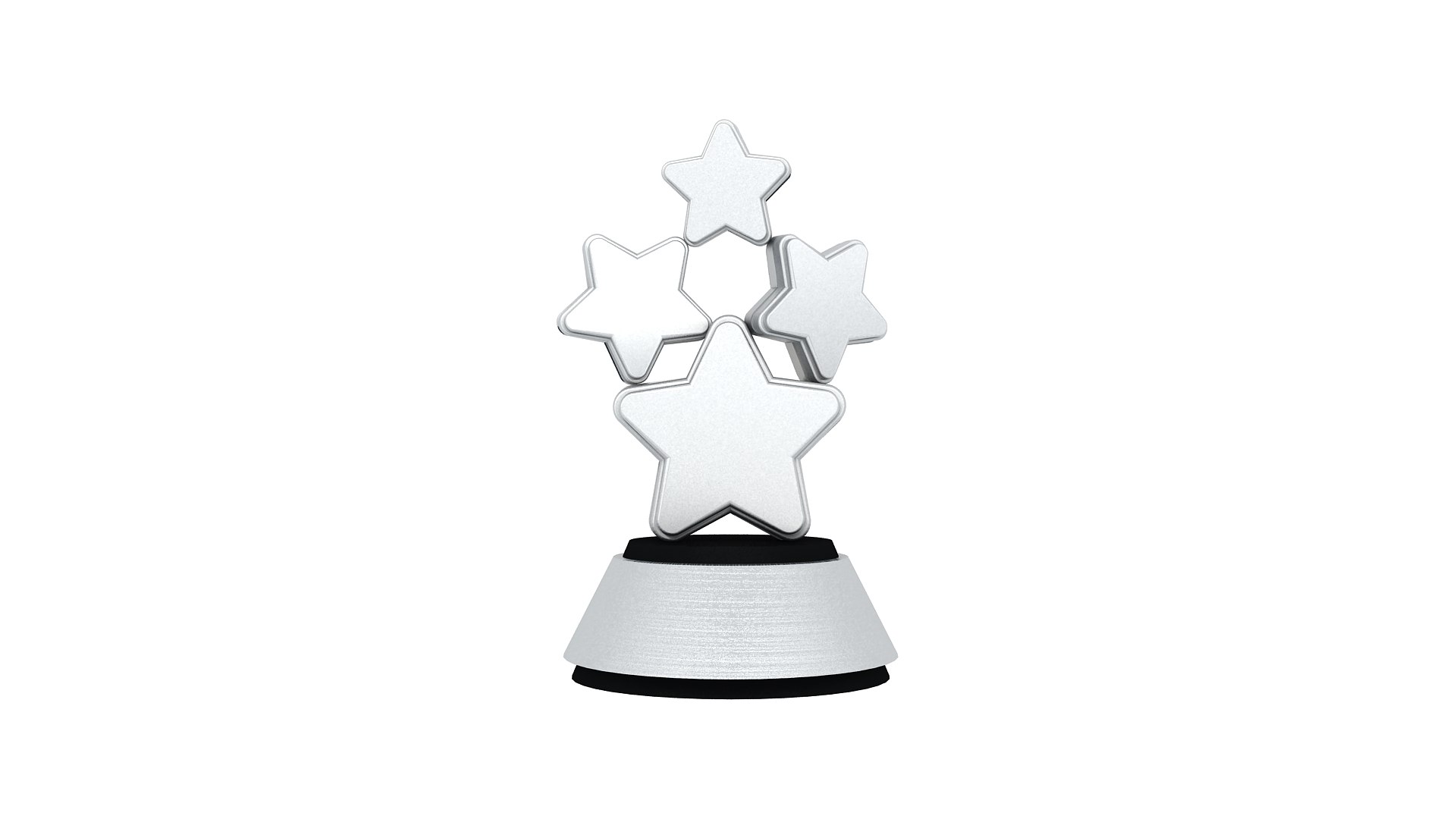 3D Silver Star Trophy Model - TurboSquid 1997881