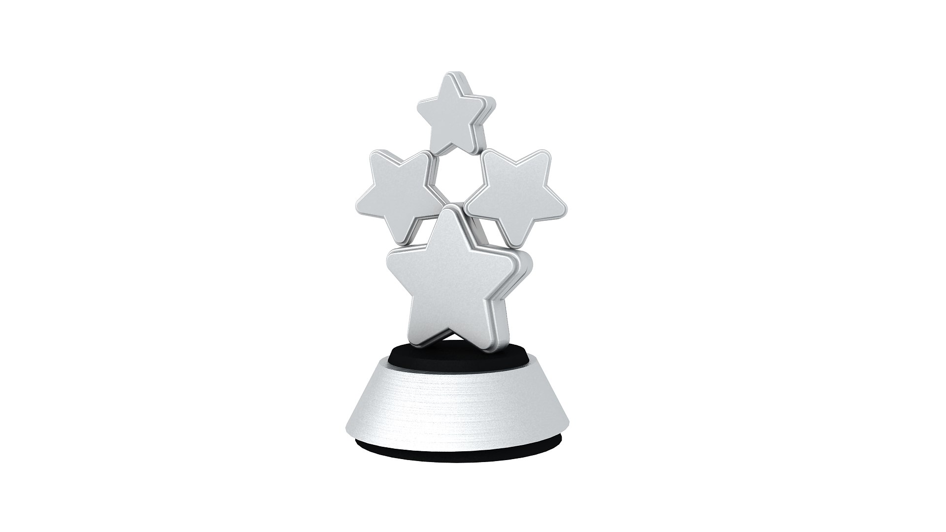 3D Silver Star Trophy Model - TurboSquid 1997881