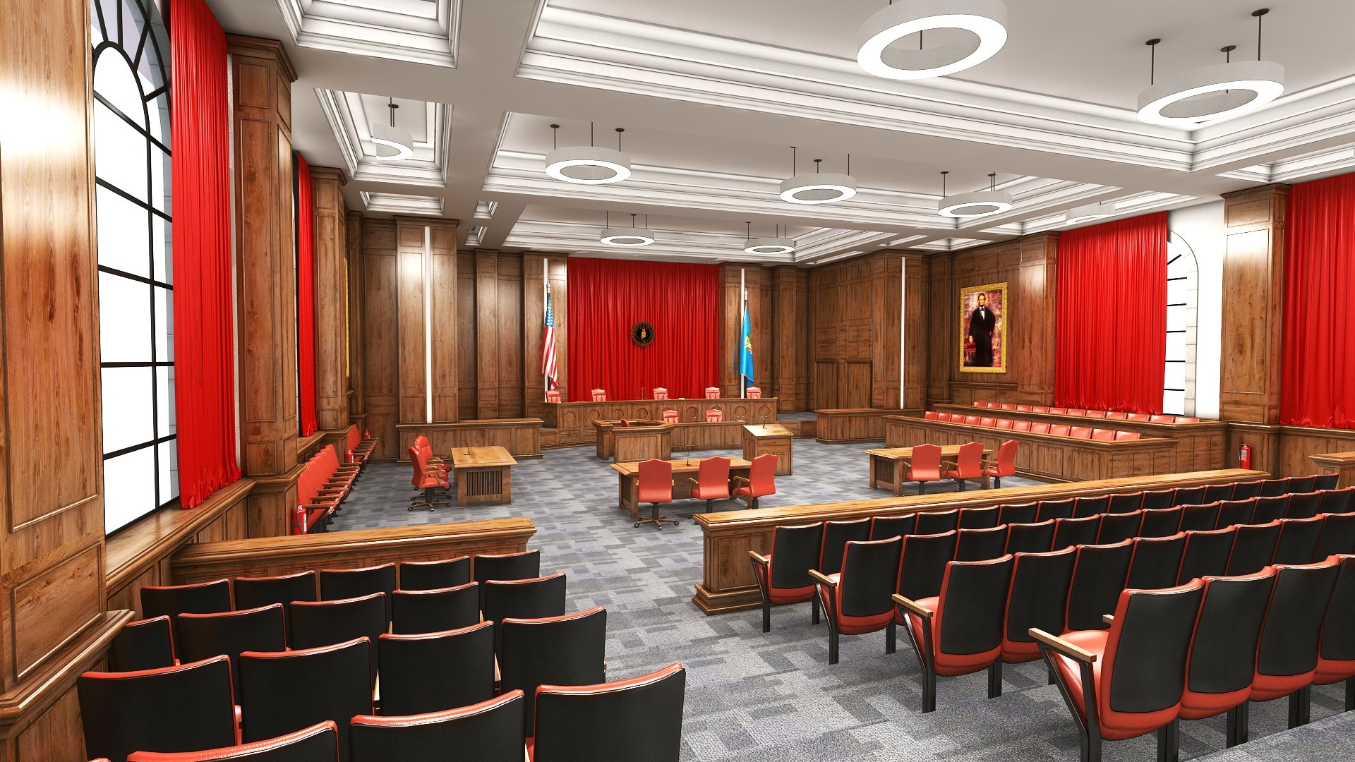 3D Courtroom Court Room - TurboSquid 1374598