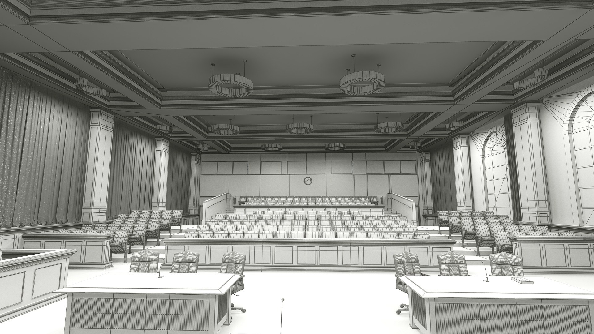 3D courtroom court room - TurboSquid 1374598