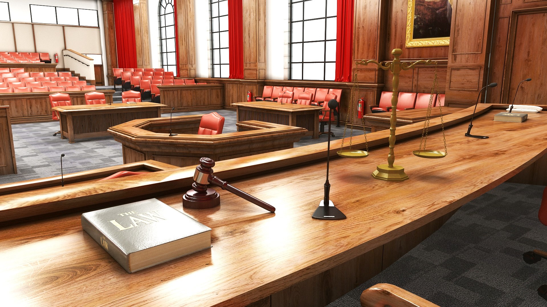 3D Courtroom Court Room - TurboSquid 1374598