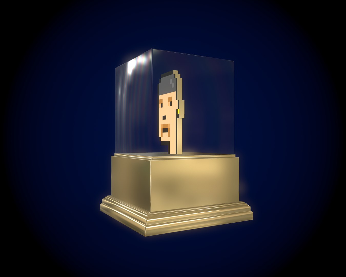 3D Gold Punk Low Poly - TurboSquid 1824806