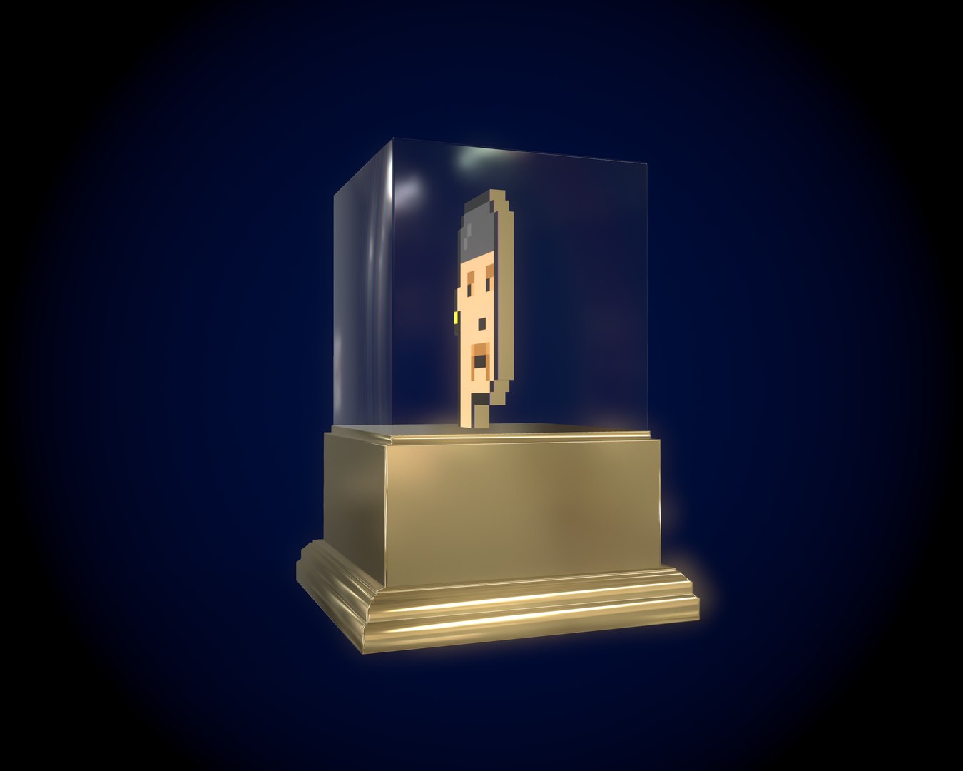 3D Gold Punk Low Poly - TurboSquid 1824806