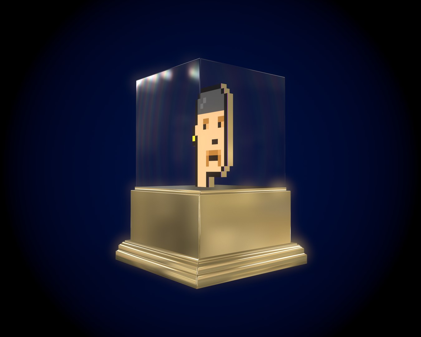 3D Gold Punk Low Poly - TurboSquid 1824806