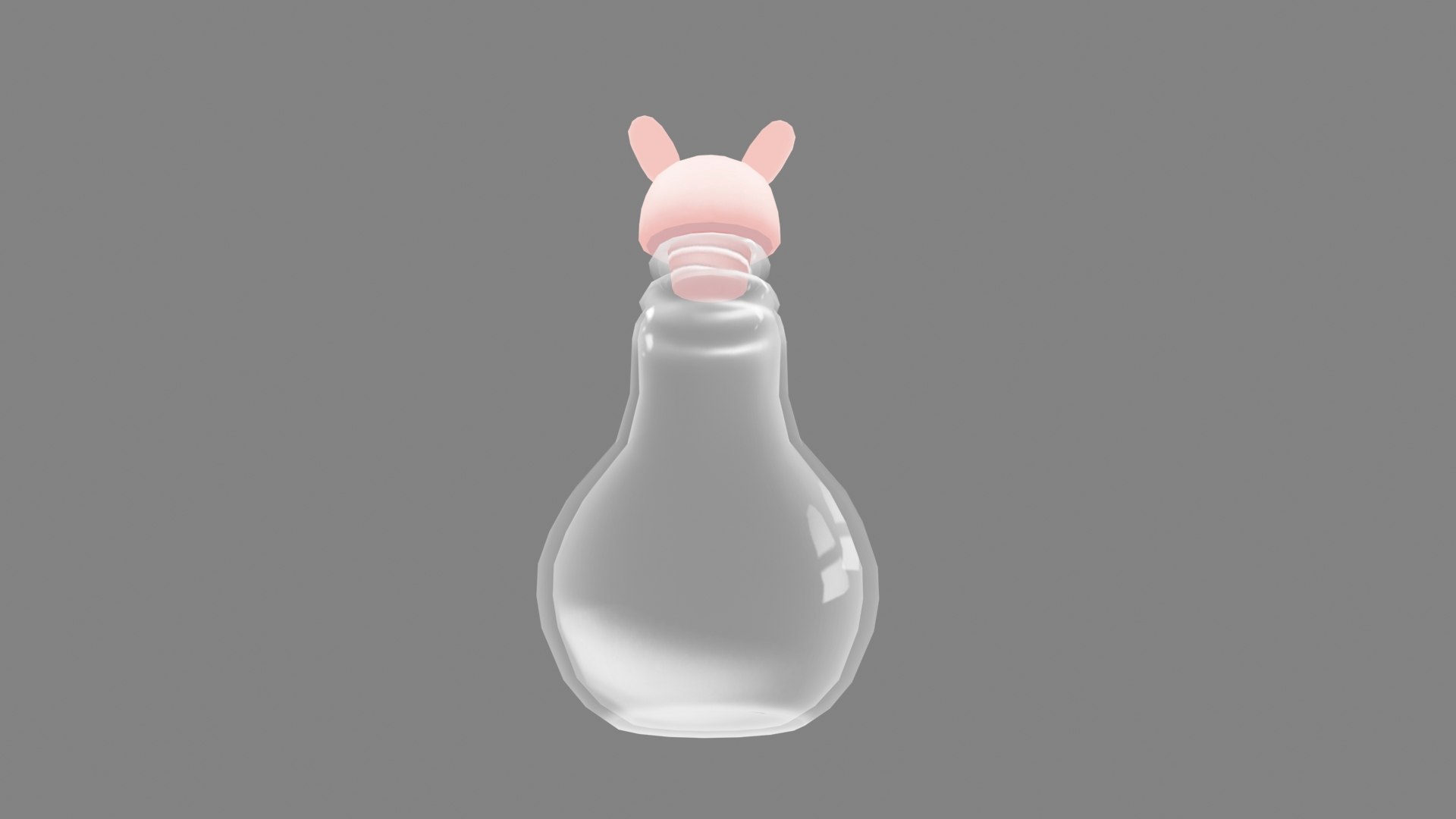 3D Cartoon Drink - Rabbit Glass Bottle - Cork - TurboSquid 1949592