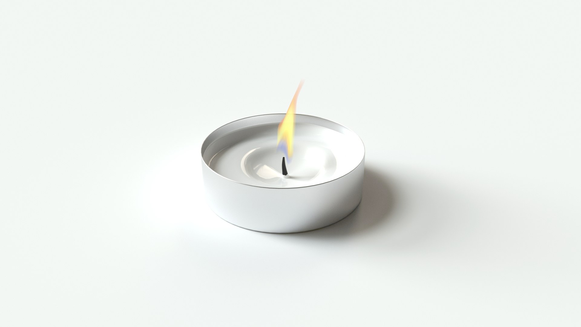 Animated Tealight Candle - Moving Flame - 3D Asset 3D model ...