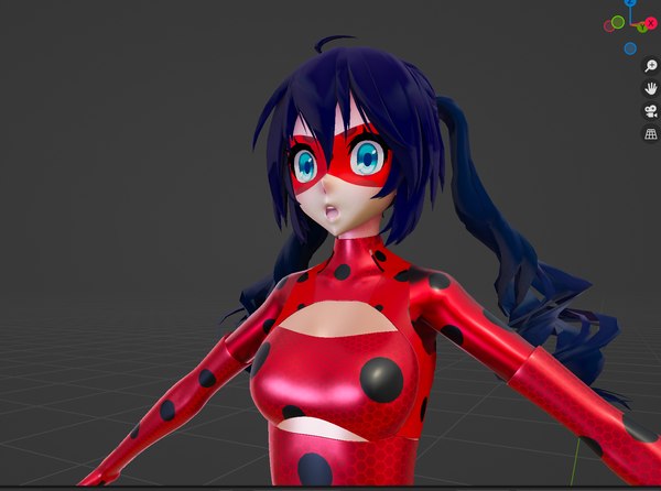 modelo 3d Miraculous Ladybug Rigged MMD incluyen - TurboSquid 1935144