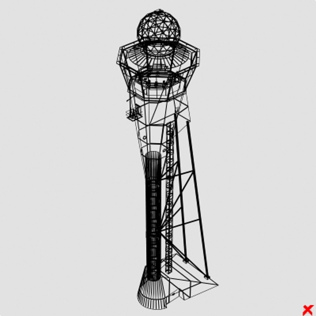 3D Control Tower - TurboSquid 368020