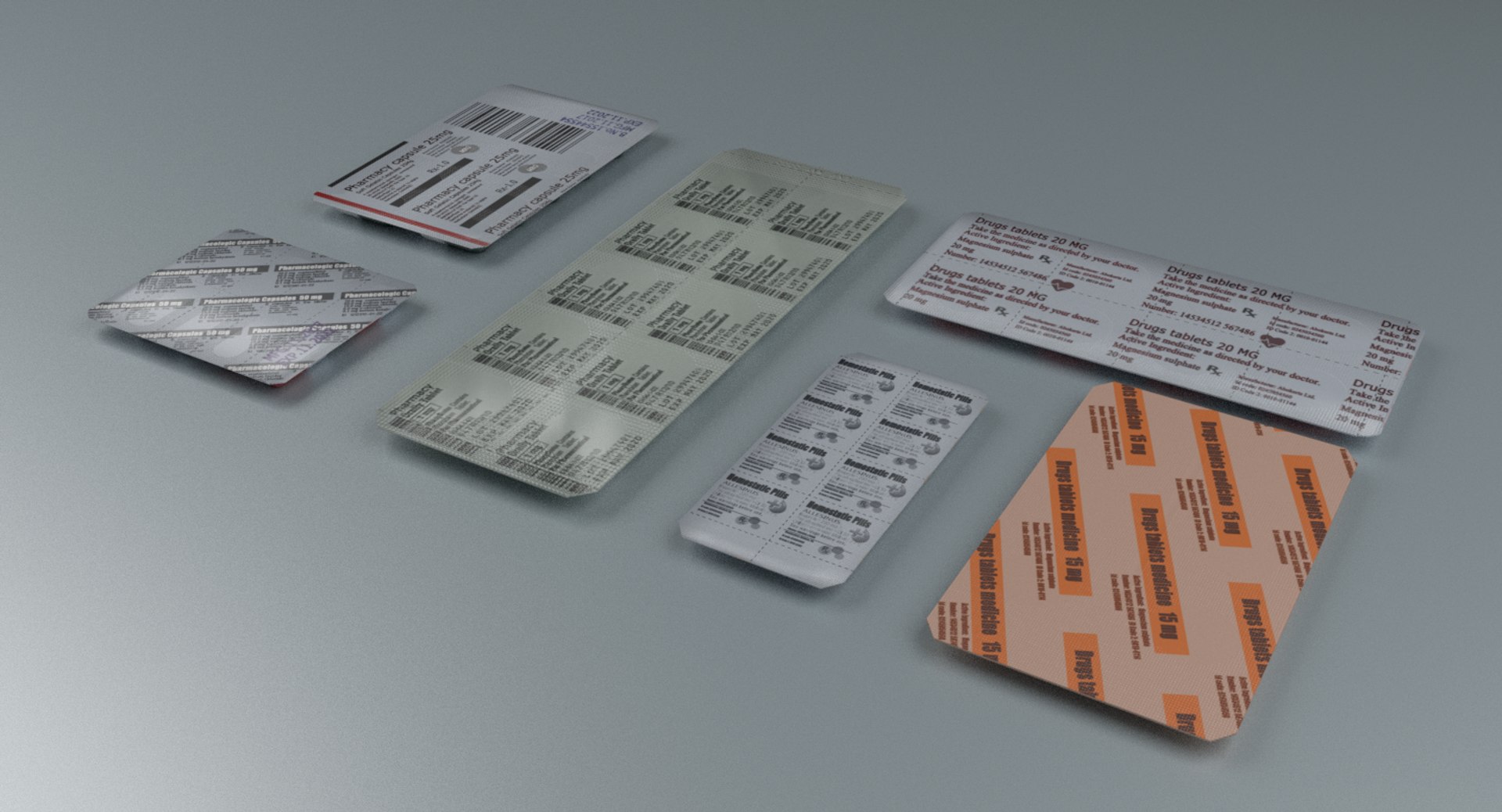 Pill capsules model - TurboSquid 1256894