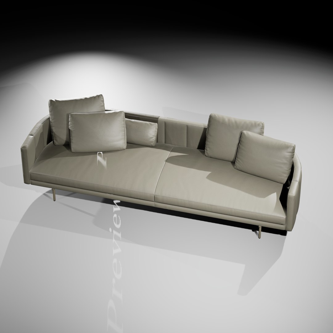 Minotti Torri 3 Seat Sofa 3D Model - TurboSquid 1815997