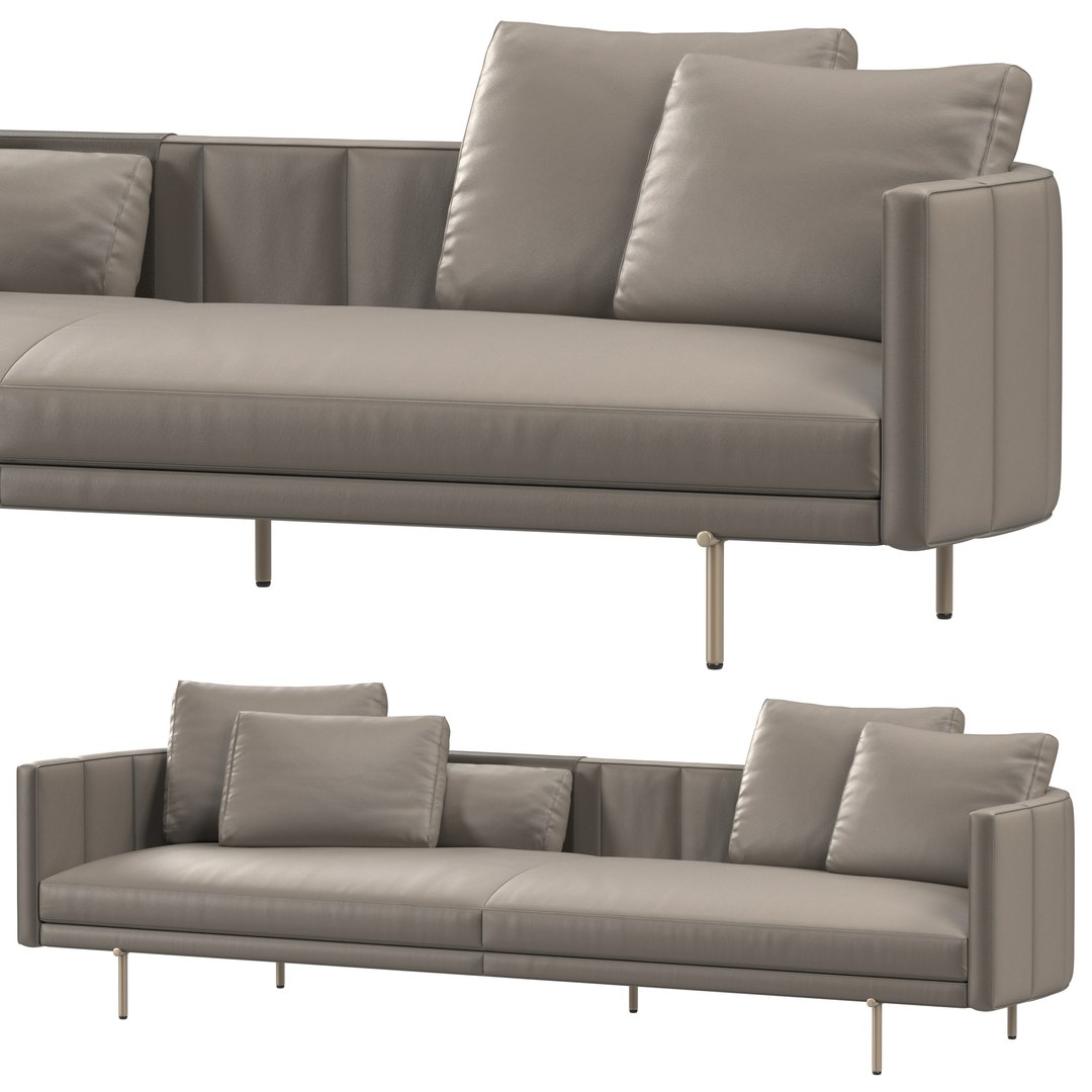 Minotti Torri 3 Seat Sofa 3D Model - TurboSquid 1815997