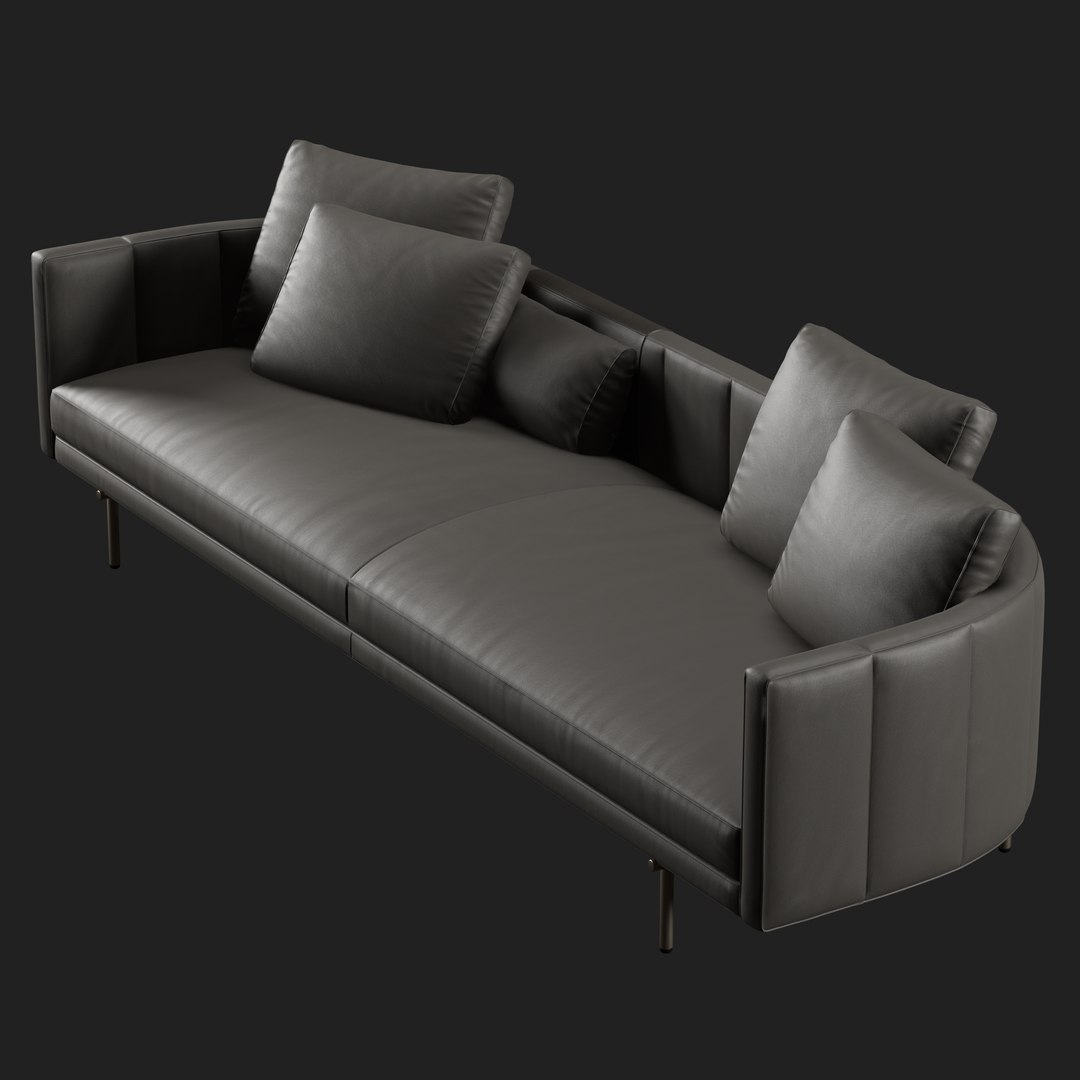 Minotti Torri 3 Seat Sofa 3D Model - TurboSquid 1815997