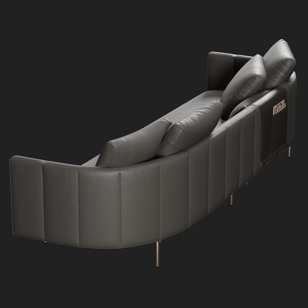 Minotti Torri 3 Seat Sofa 3D Model - TurboSquid 1815997