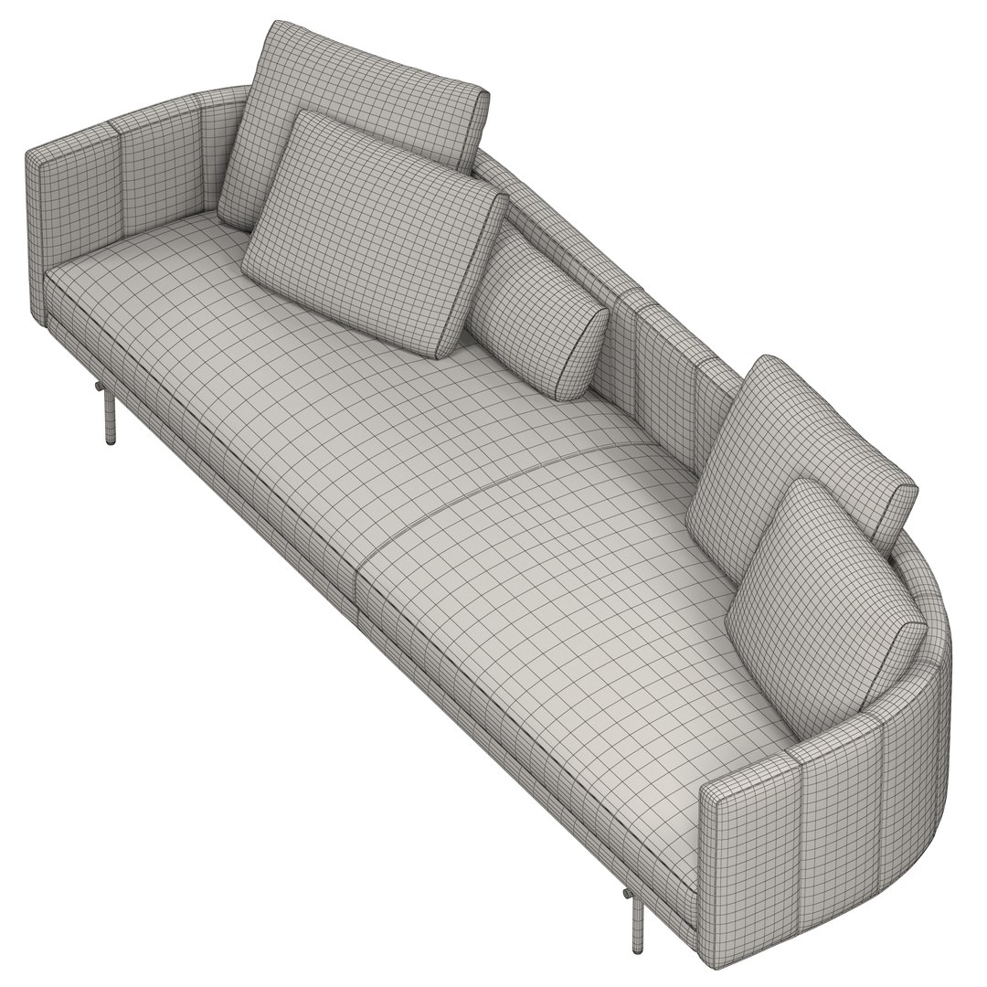 Minotti Torri 3 Seat Sofa 3D Model - TurboSquid 1815997
