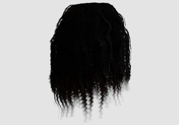 modelo 3d cabello afro largo - TurboSquid 1906331