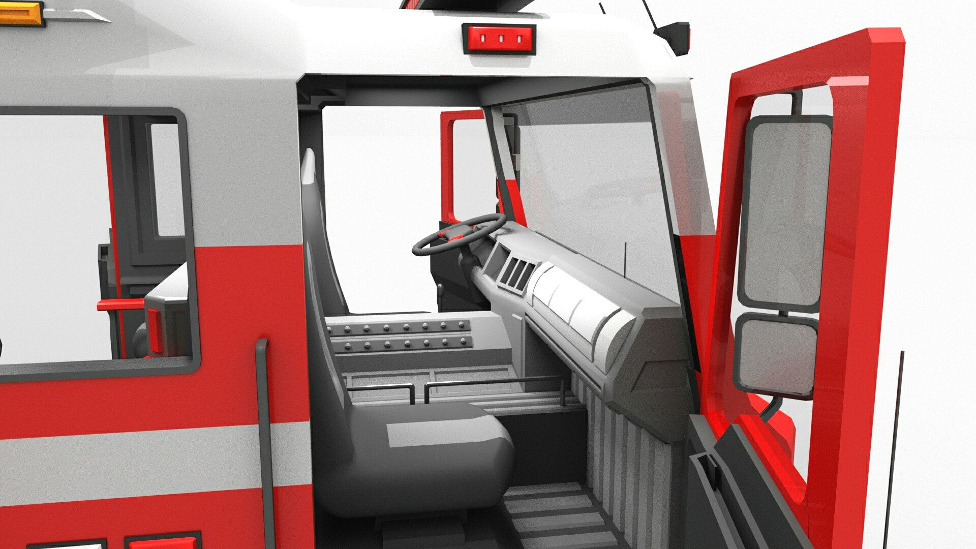 3D Rescue Fire Engine Truck 6x6 Unit Model - TurboSquid 1721442