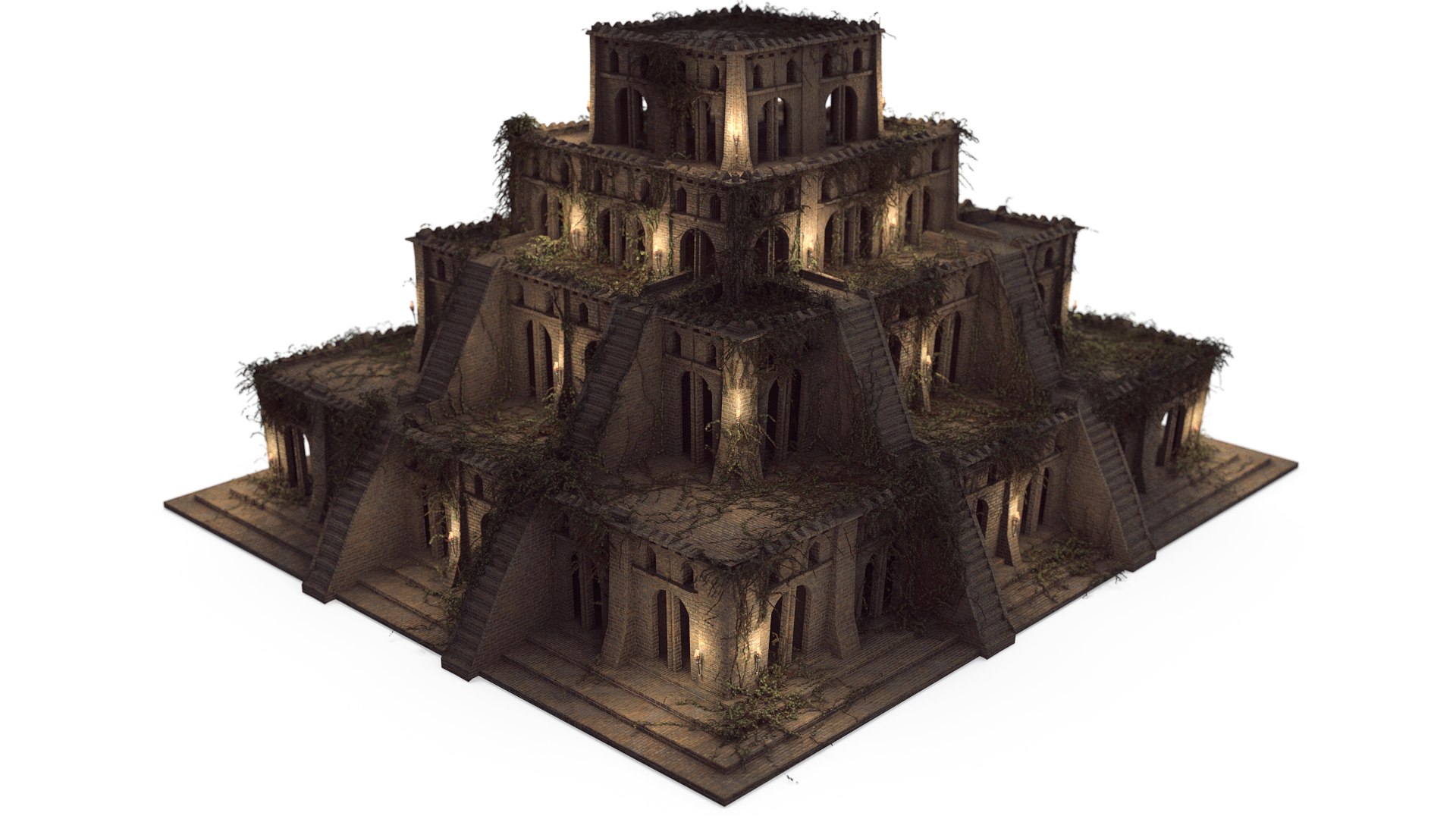 3D модель Ancient temple with ivy vines - TurboSquid 1978479