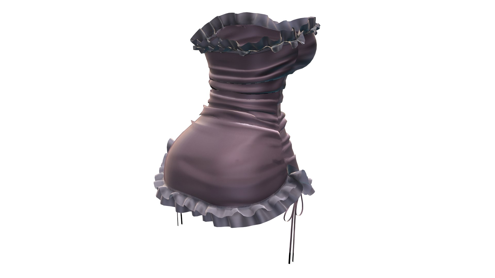 3D Model Ruffle Dress 3D Model - TurboSquid 2304604