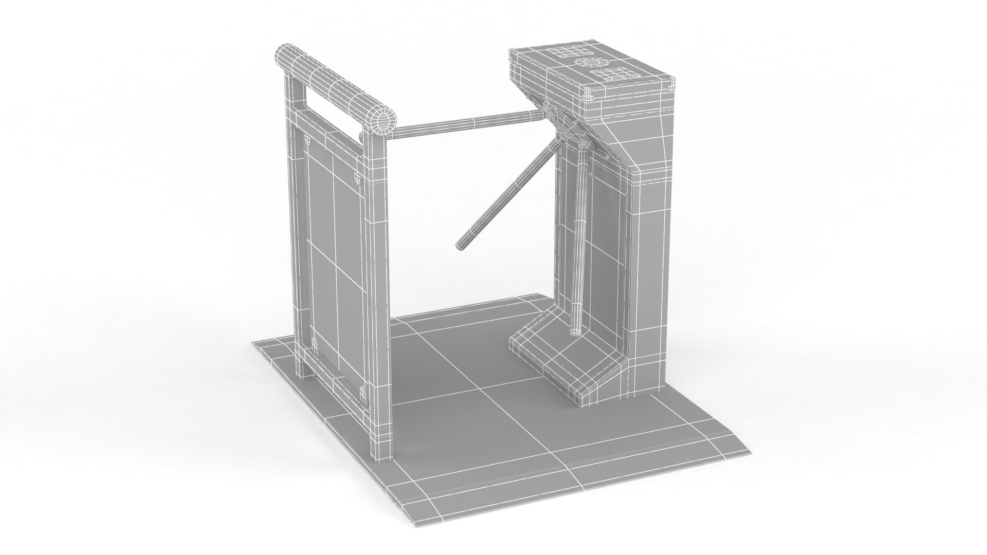 3D Turnstile Gate Model - TurboSquid 2277940