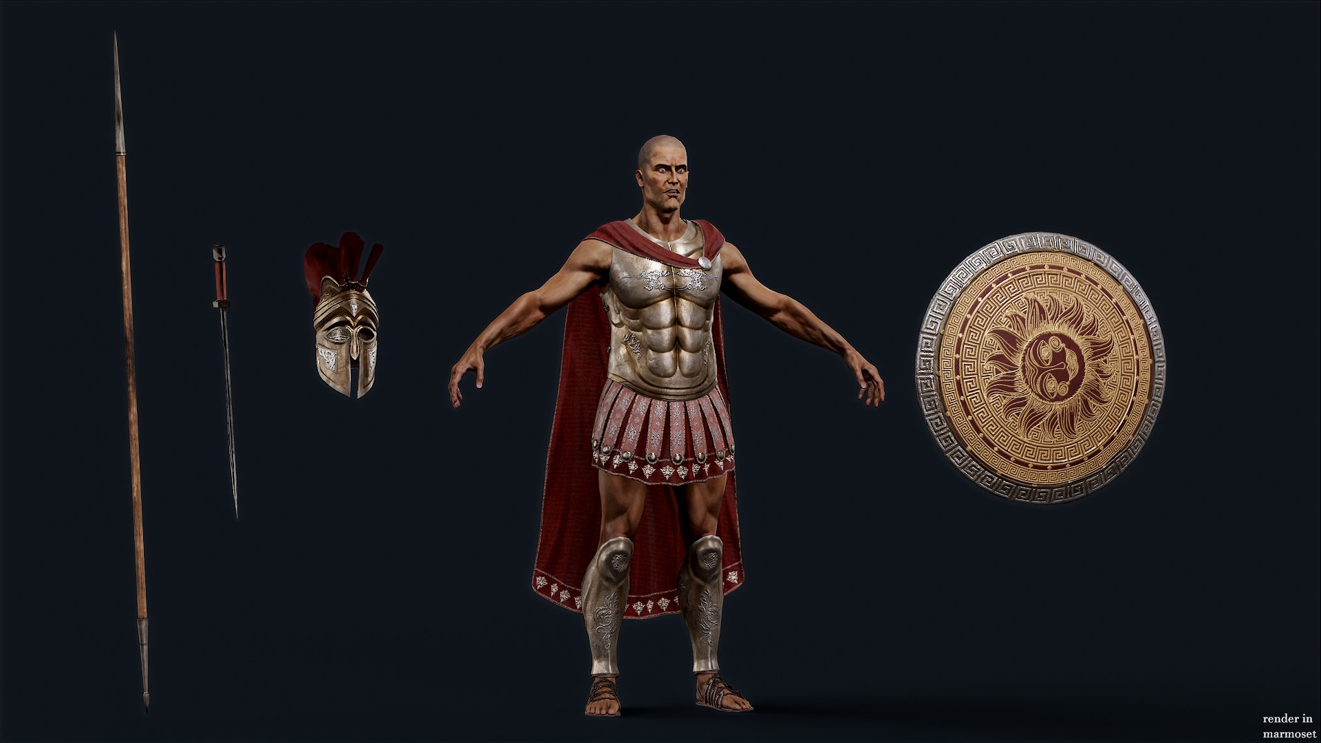 Spartan Heavy Hoplite D 3D Model - TurboSquid 2412876