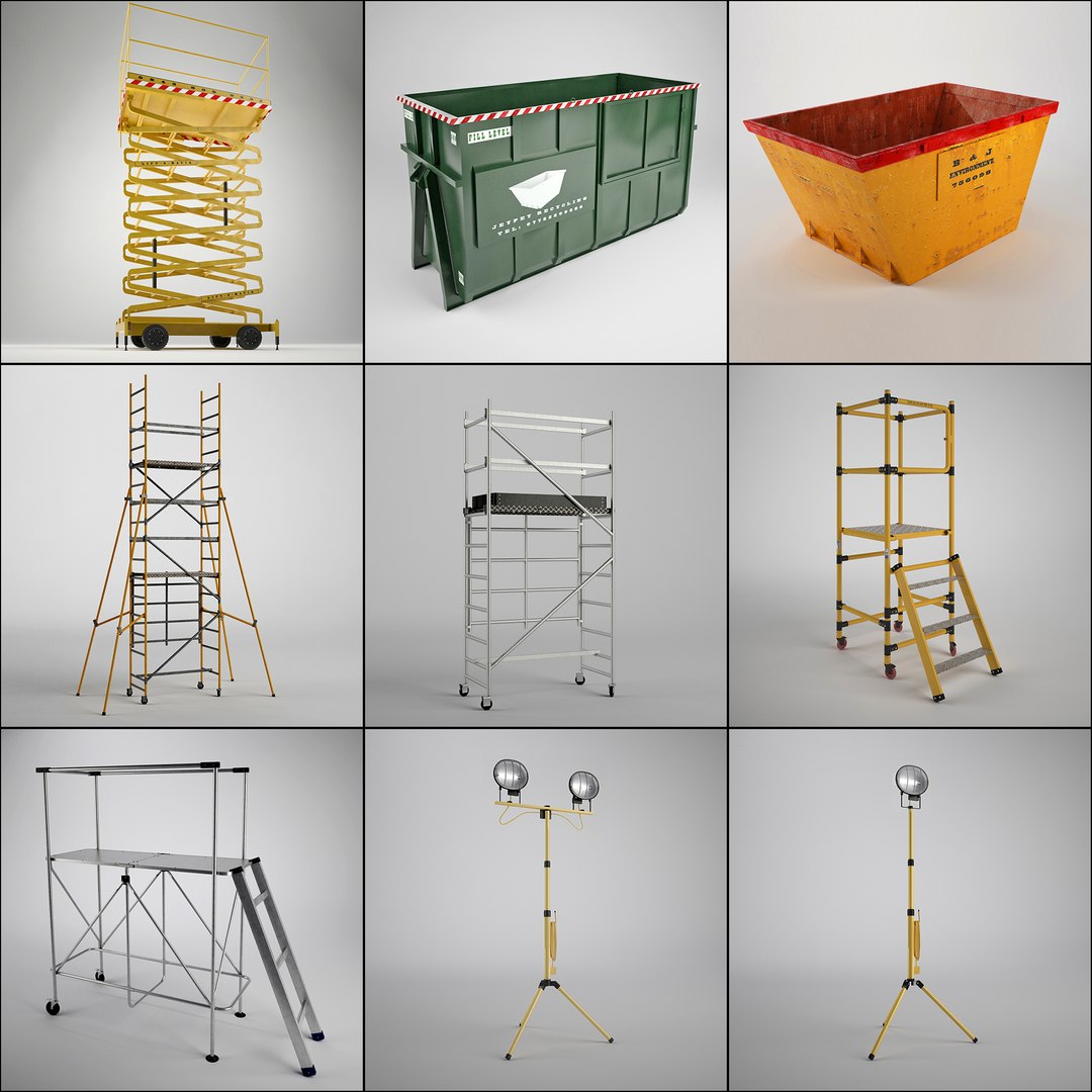 3d Model Of Industrial Working Set