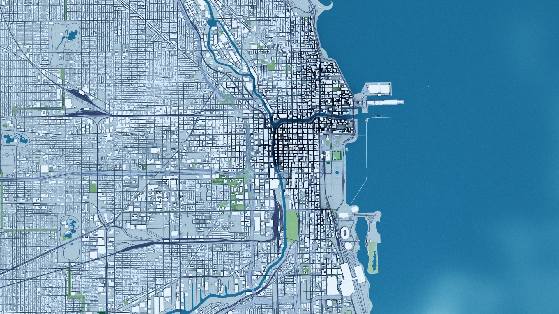 Chicago terrain city 3D - TurboSquid 1403624