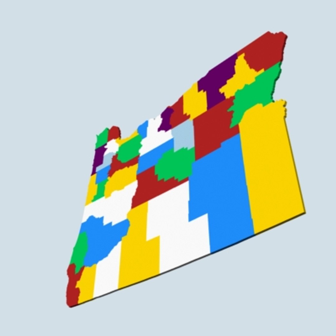 state counties 3d model
