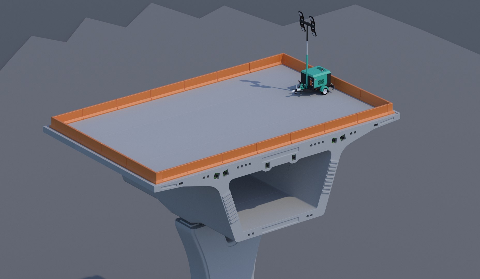 Mobile Light Tower Diesel Generator 3D - TurboSquid 2210240