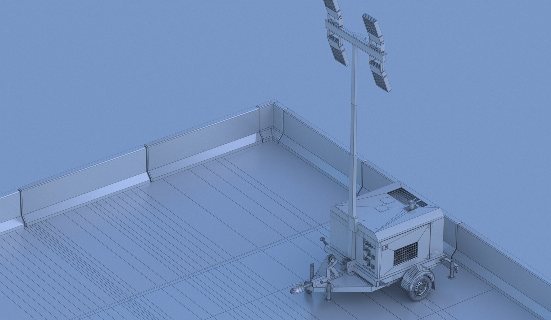 Mobile Light Tower Diesel Generator 3D - TurboSquid 2210240