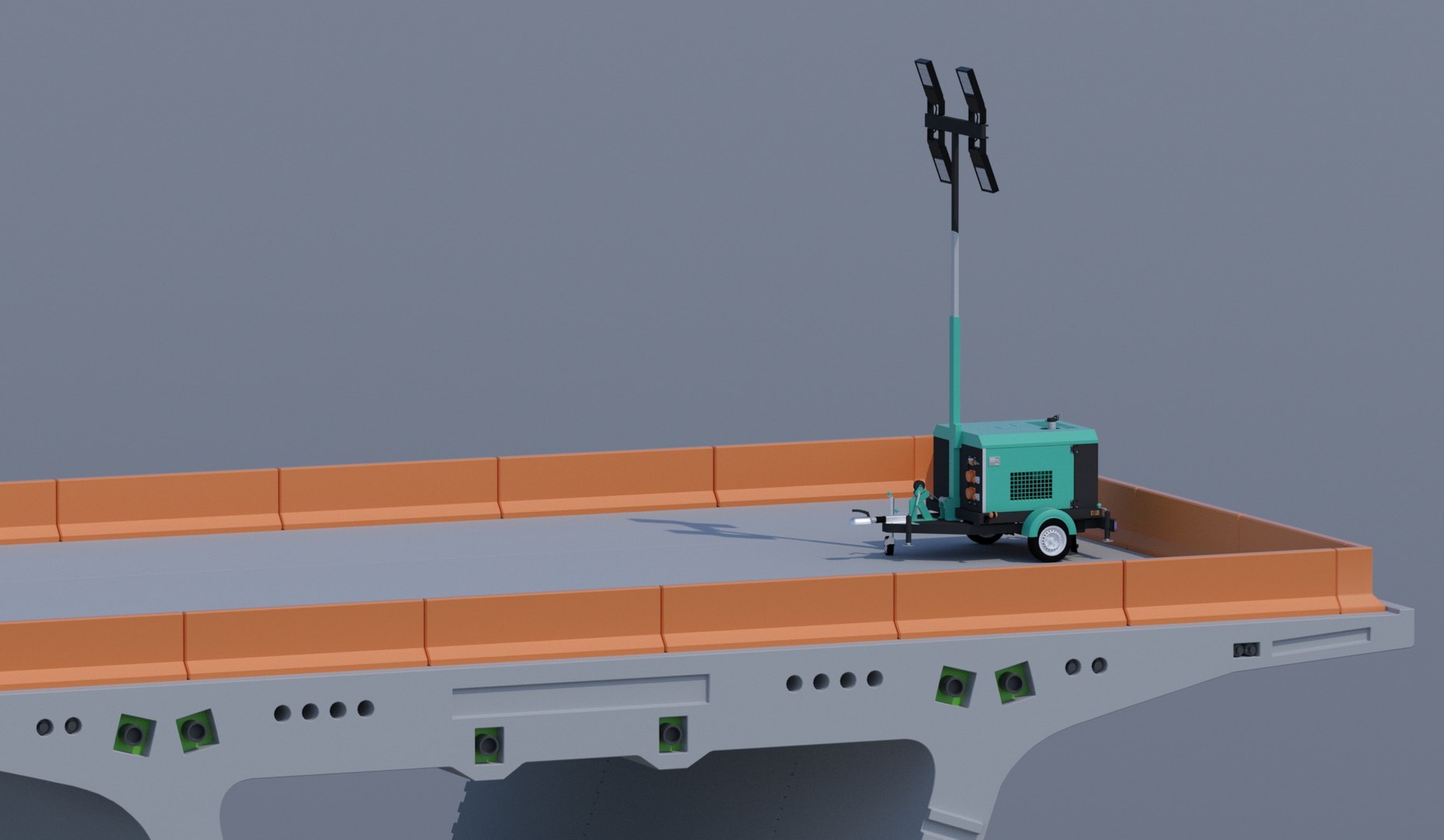 Mobile Light Tower Diesel Generator 3D - TurboSquid 2210240