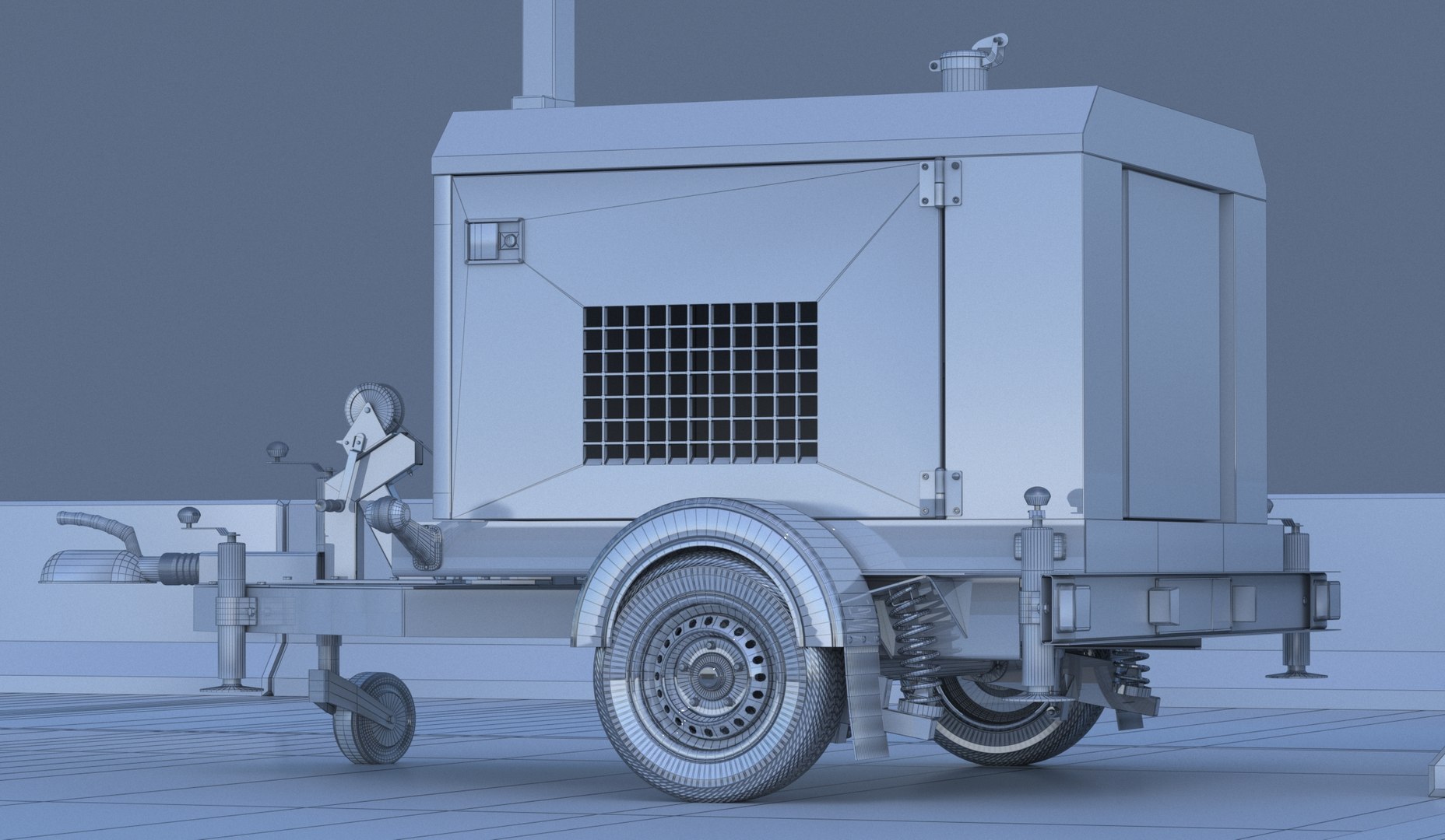 Mobile Light Tower Diesel Generator 3D - TurboSquid 2210240