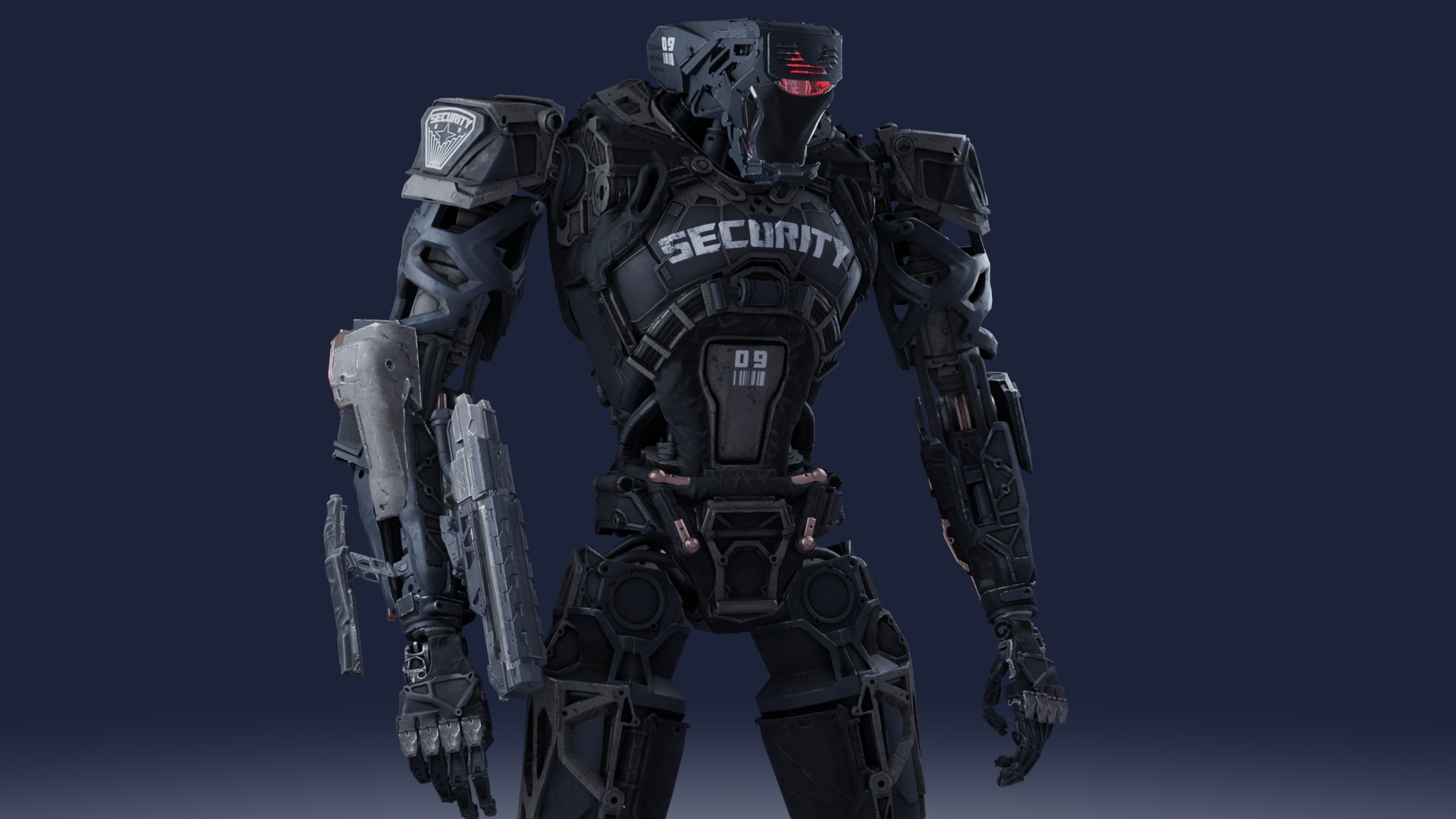 3D Soldier Robot With Scifi Gun - GameReady - TurboSquid 2344397