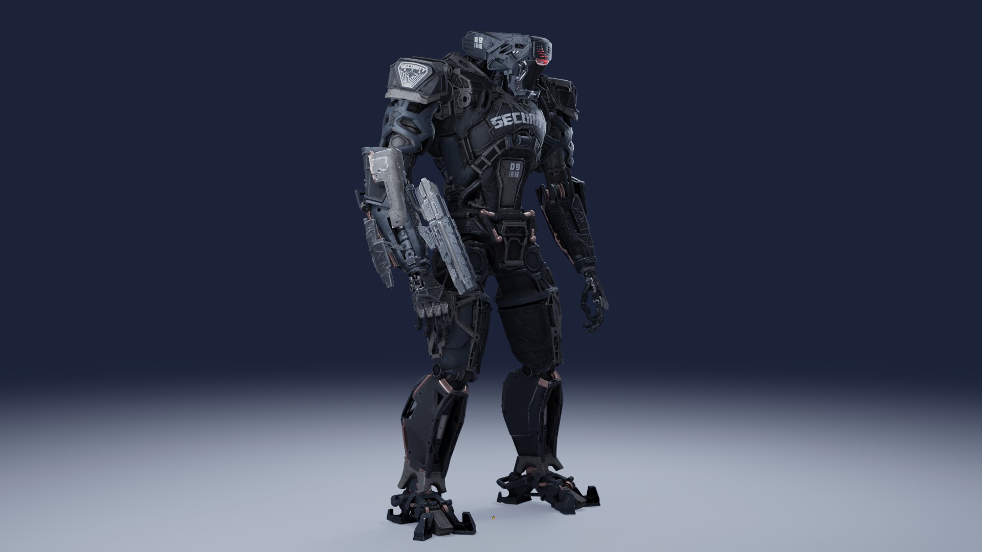 3D Soldier Robot With Scifi Gun - GameReady - TurboSquid 2344397