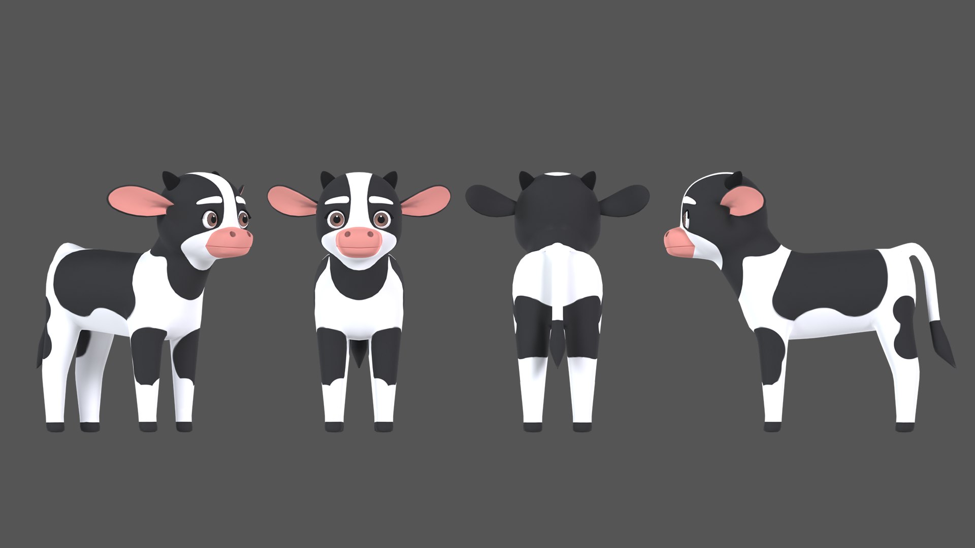 3D Calf Cartoon Character Model - TurboSquid 2215209