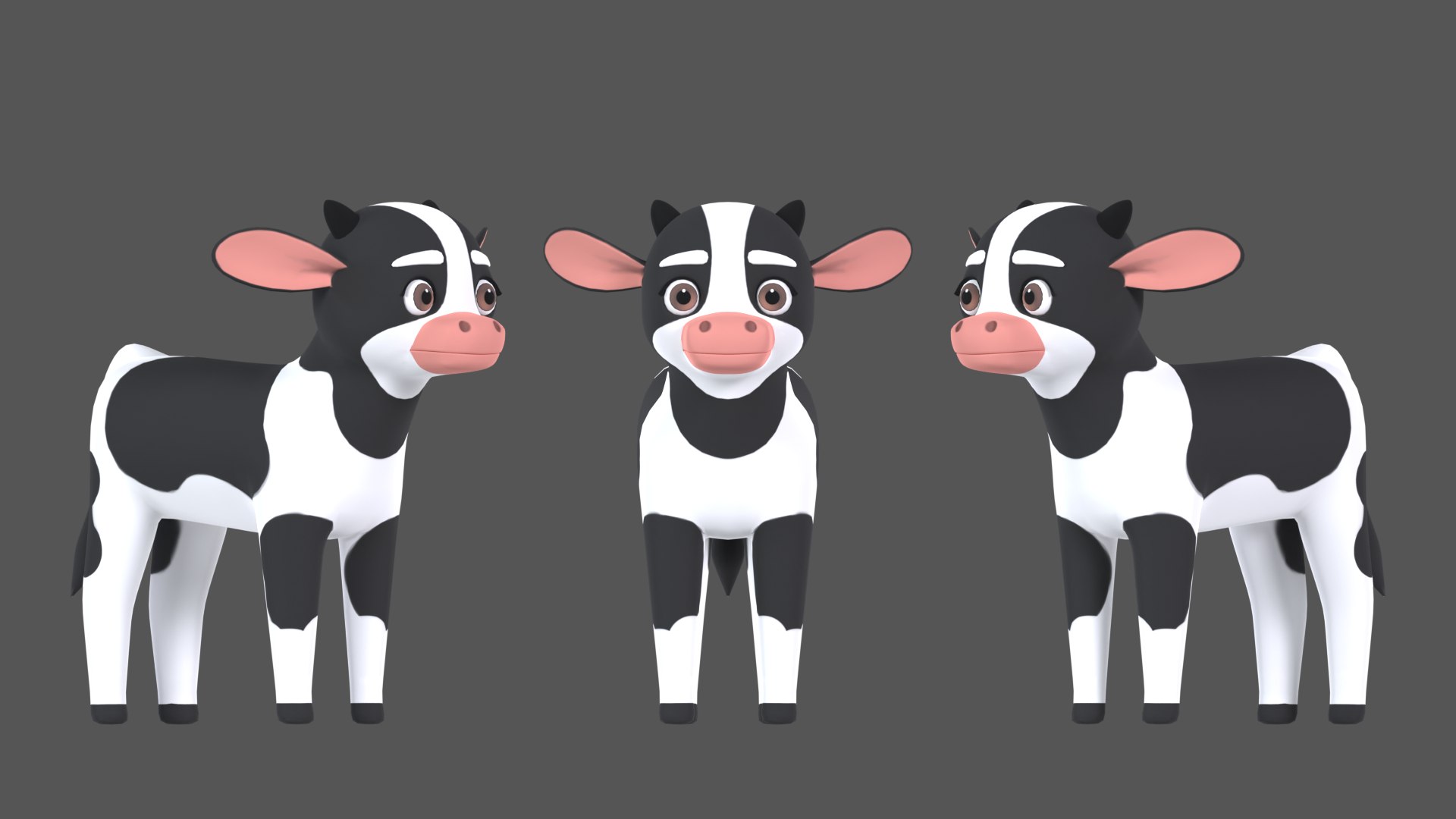 3D Calf Cartoon Character Model - TurboSquid 2215209