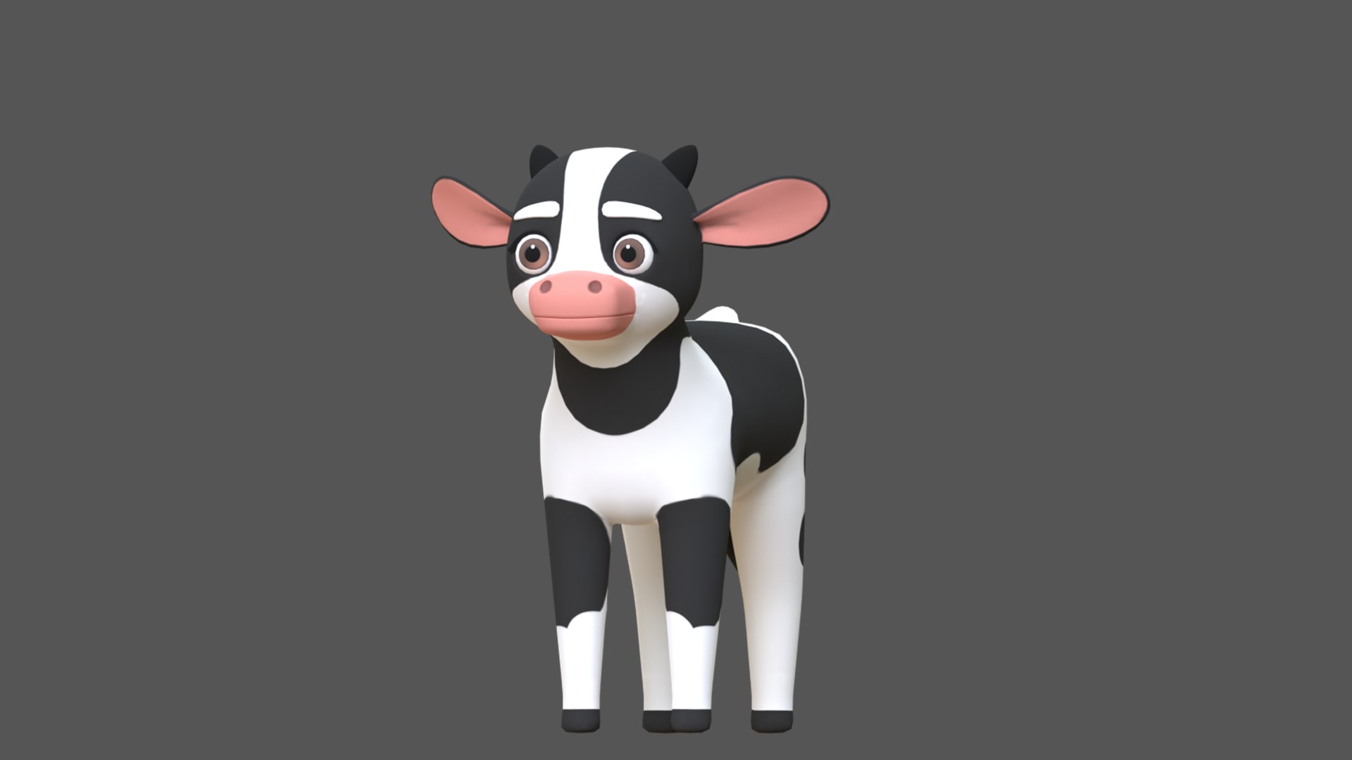 3D Calf Cartoon Character Model - TurboSquid 2215209
