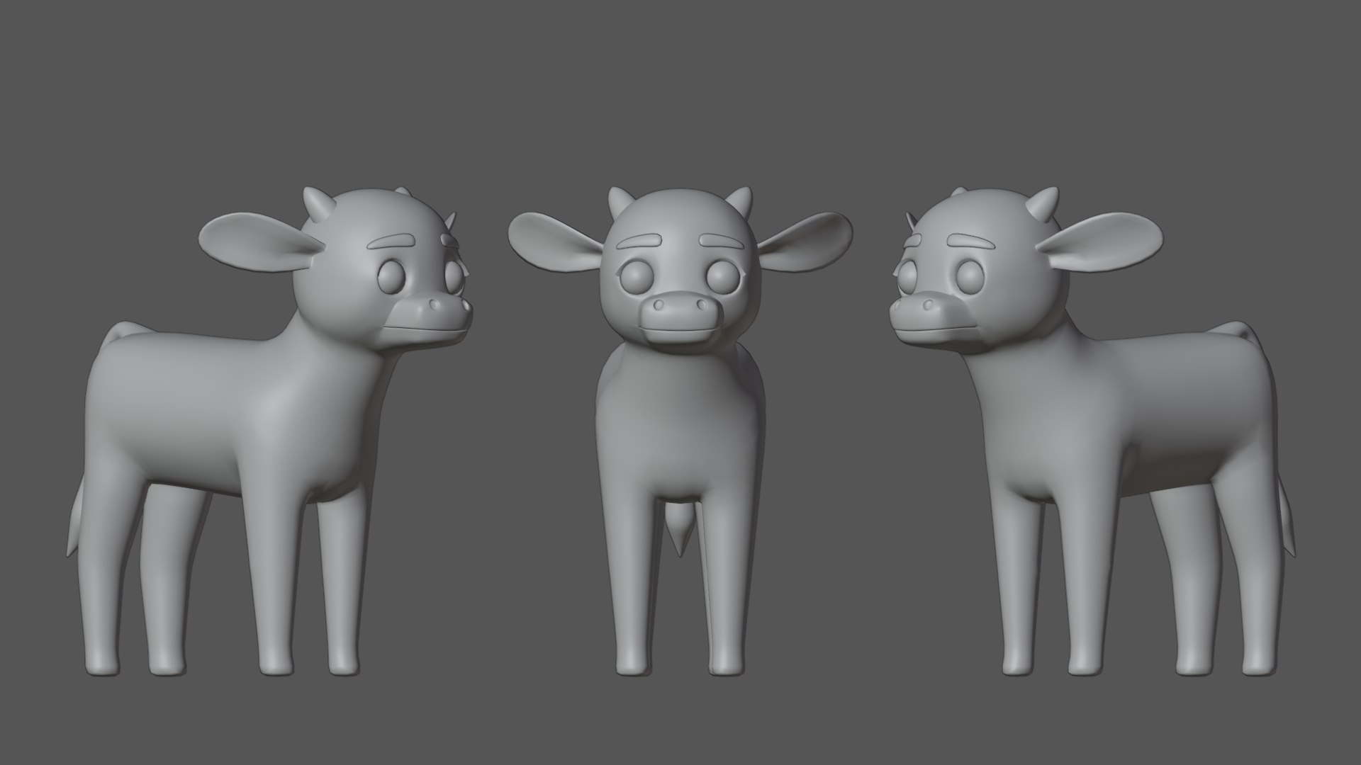 3D Calf Cartoon Character Model - TurboSquid 2215209