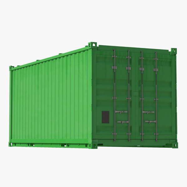 collapsible iso container green 3d max