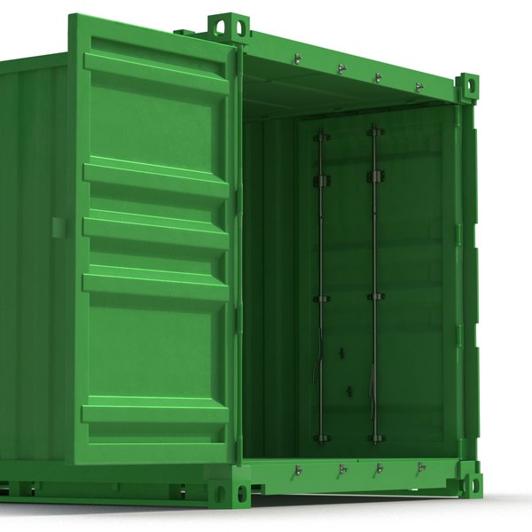 collapsible iso container green 3d max